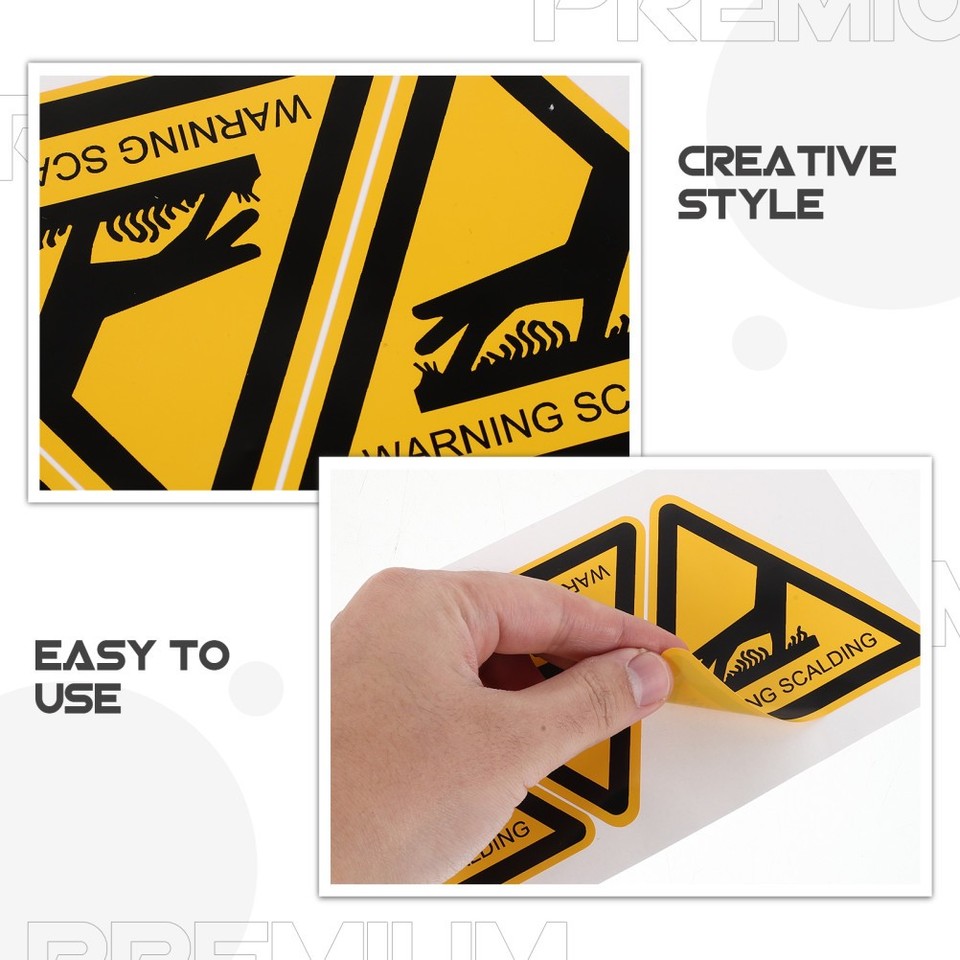 6 Pcs Equipment Safety Warning Stickers Caution Hot Don't Touch - Sign ...