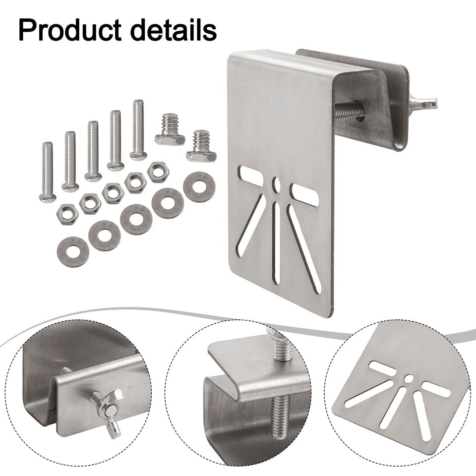 Silver Metal Gutter Mount for Eufy E42 Solar Camera Secure Positioning ...