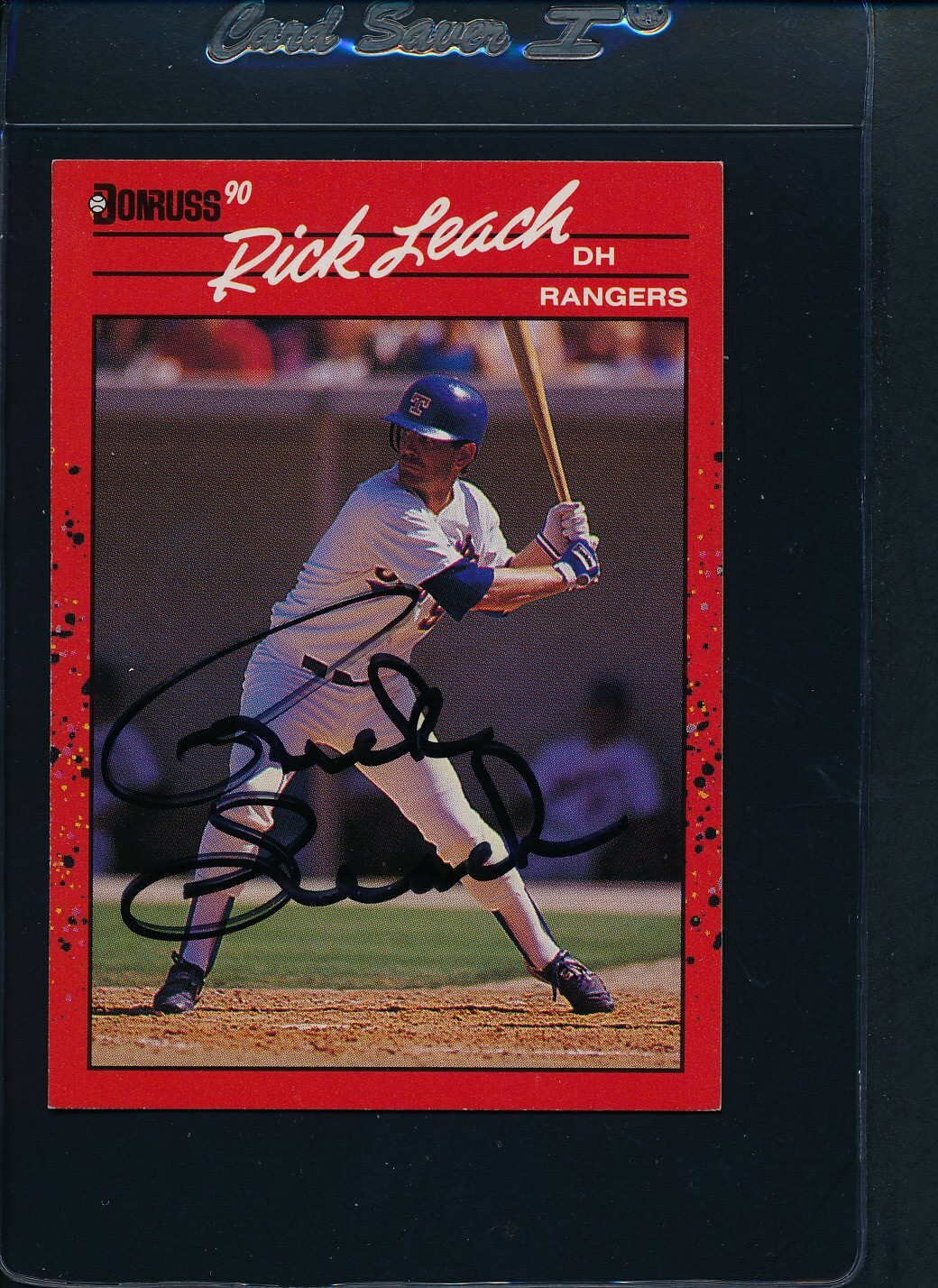 1990 Donruss #613 Rick Leach Rangers Signed Auto *38643 | eBay
