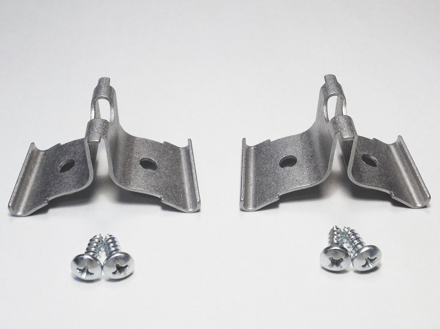 57 Chevy Corner Fin Stainless Molding Trim Clips with Screws Pair 1957 ...