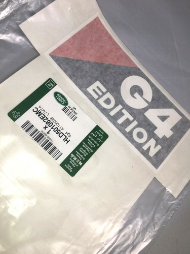 LAND ROVER LIMITED EDITION MODELS G4 EDITION SPECIFICATION DECAL NAME ...
