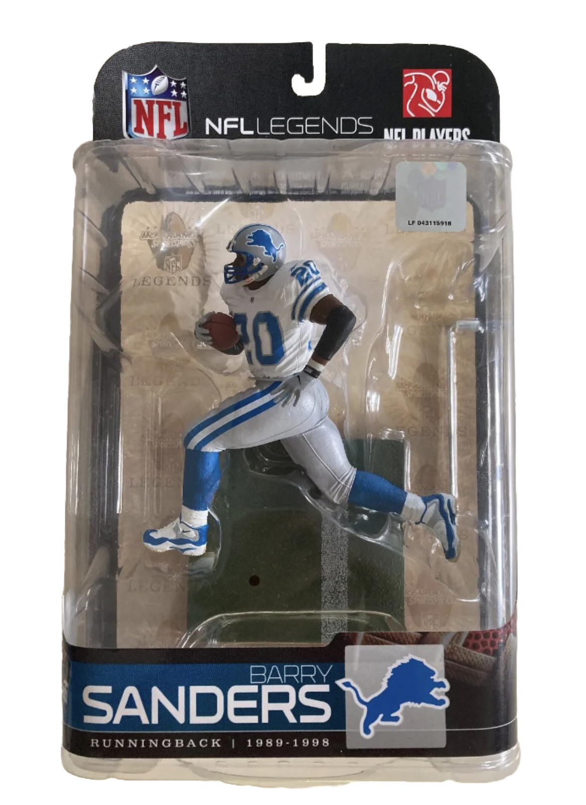 2009 Detroit Lions Barry Sanders #20 McFarlane Figure NFL Legends ...