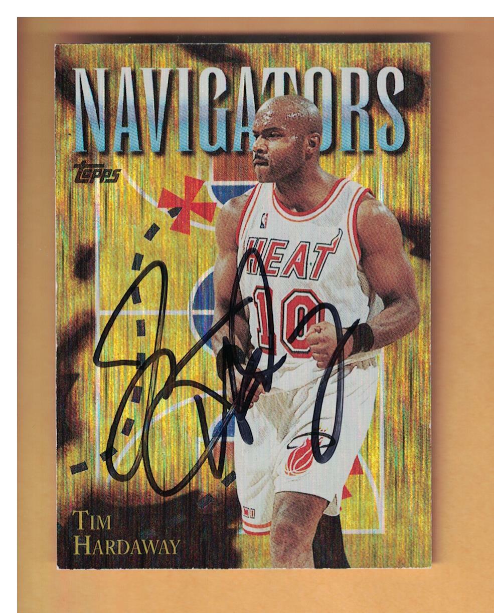 Tim Hardaway AUTOGRAPHED 1998-99 TOPPS SEASON'S BEST INSERT BASKETBALL ...