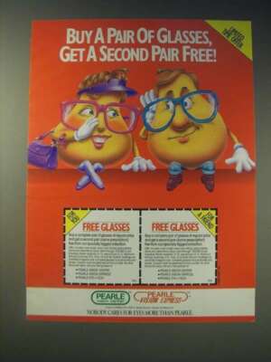 1989 Pearle Vision Center Ad - Buy a pair of glasses, get a second pair ...