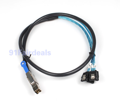 Mini SAS Cable SFF8644 To 4 SATA Ports 7Pin 12GB Cable For Hard Disk ...