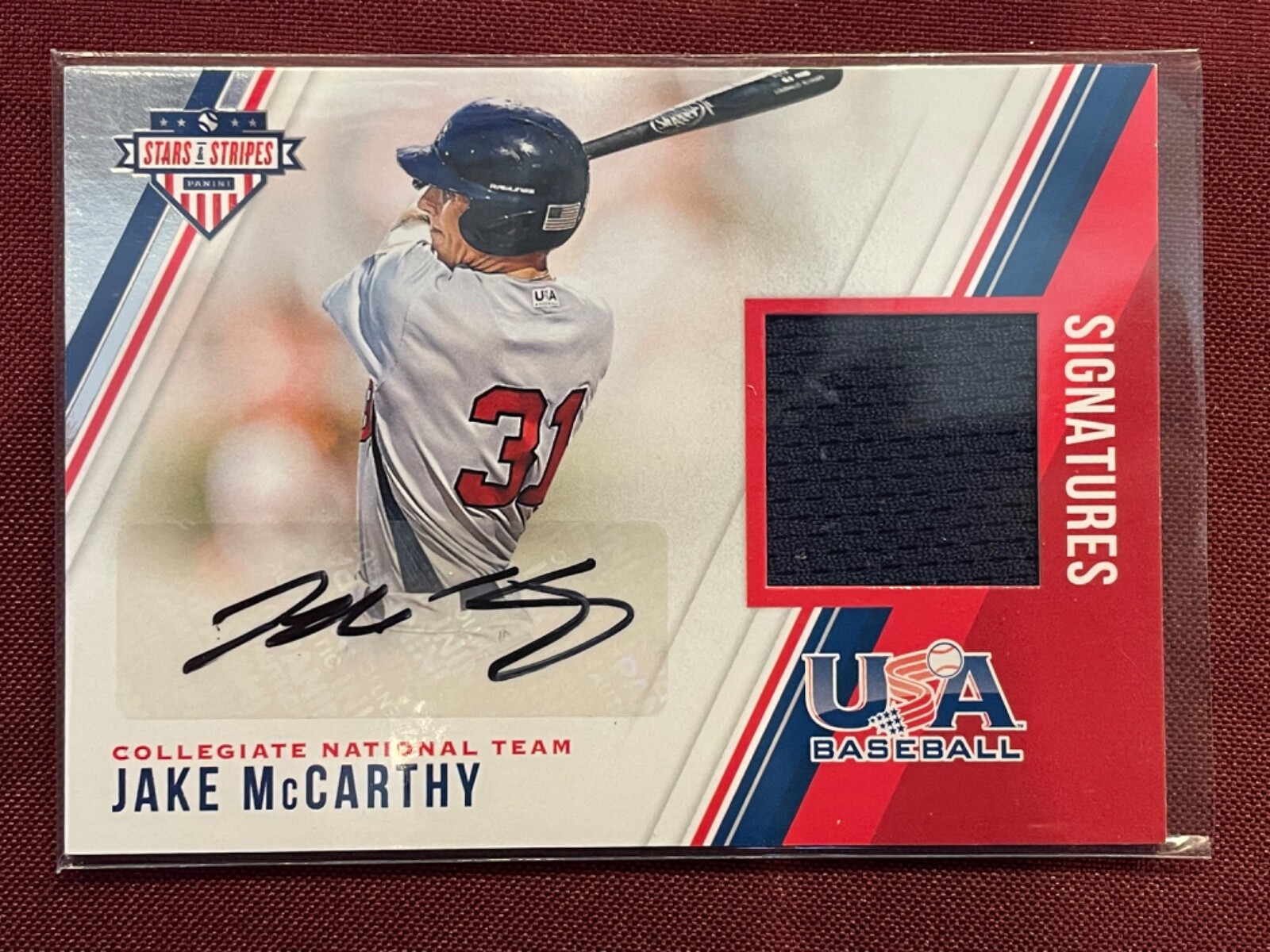 2018 Panini Stars and Stripes Relic Auto Jake McCarthy /299 | eBay
