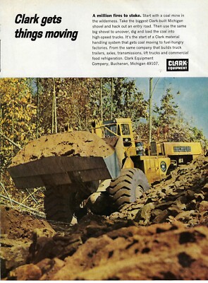 1968 Clark Equipment Gets Things Moving Million Fires Vintage Print Ad ...