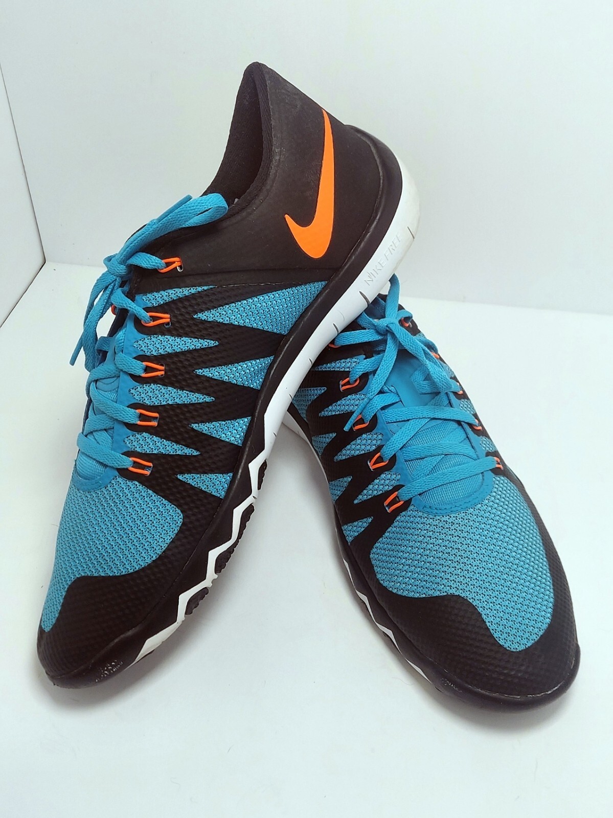 Nike Flywire Blue Black and Orange Size US12 | eBay