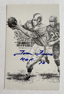 TOM FEARS Signed Autographed Postcard Los Angeles Rams | eBay