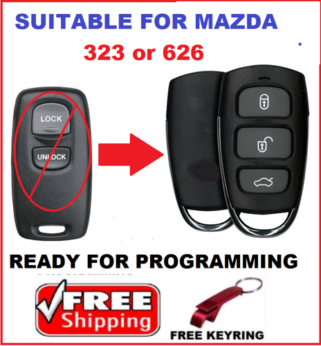 1x REMOTE KEY FOB suitable for MAZDA 626 323 1999 2000 2001 2002 2003 ...