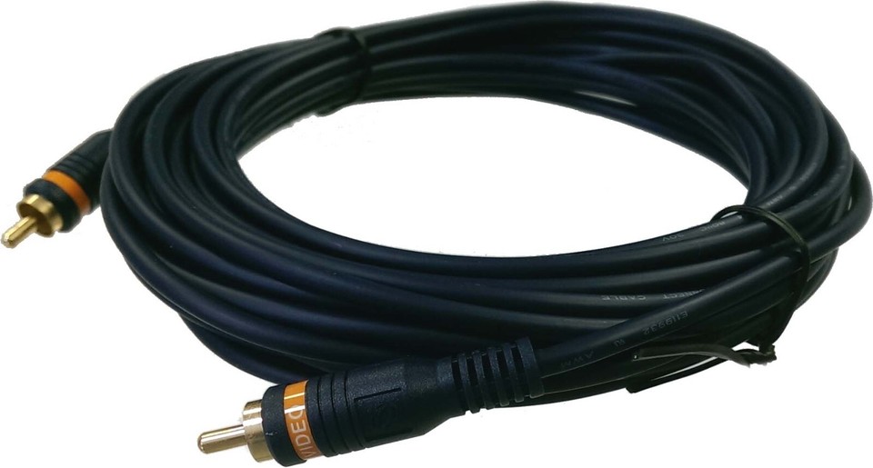 Cable Coax Coaxial RCA 1:1 Audio Composite Video OFC Velocity 25FT C2G ...
