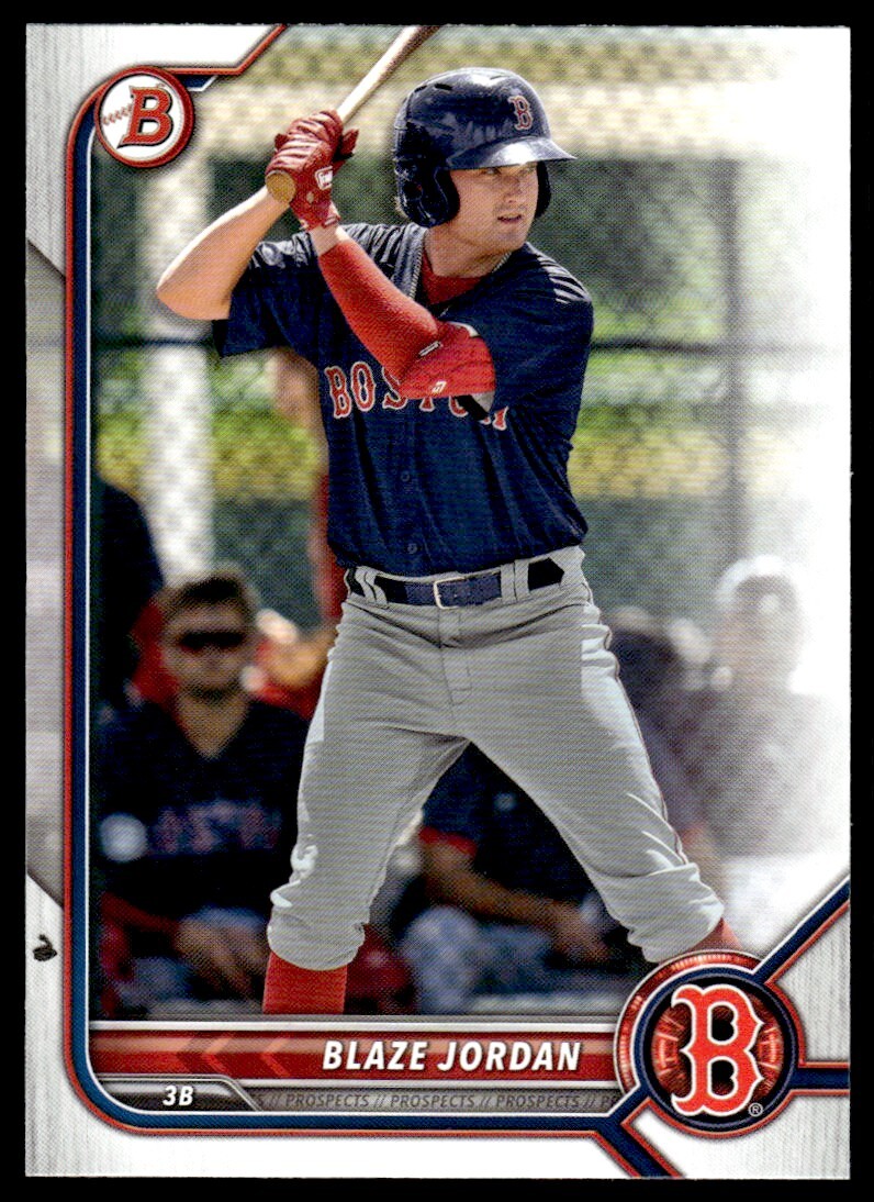 Blaze Jordan 2022 Bowman Prospects Rookie Prospect Card #BP-58 Boston ...