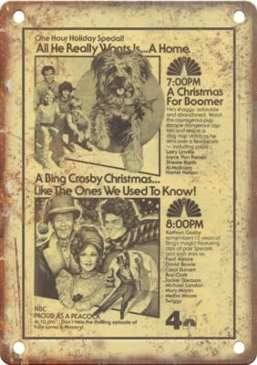 A Christmas for Boomer TV Show Ad 12" X 9" Reproduction Metal Sign ...