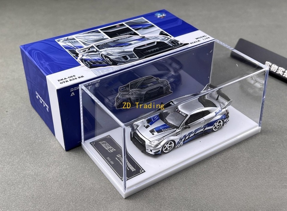 ZD DK 1:64 Silver Blue R35 Sports Model Diecast Metal Car BN | eBay