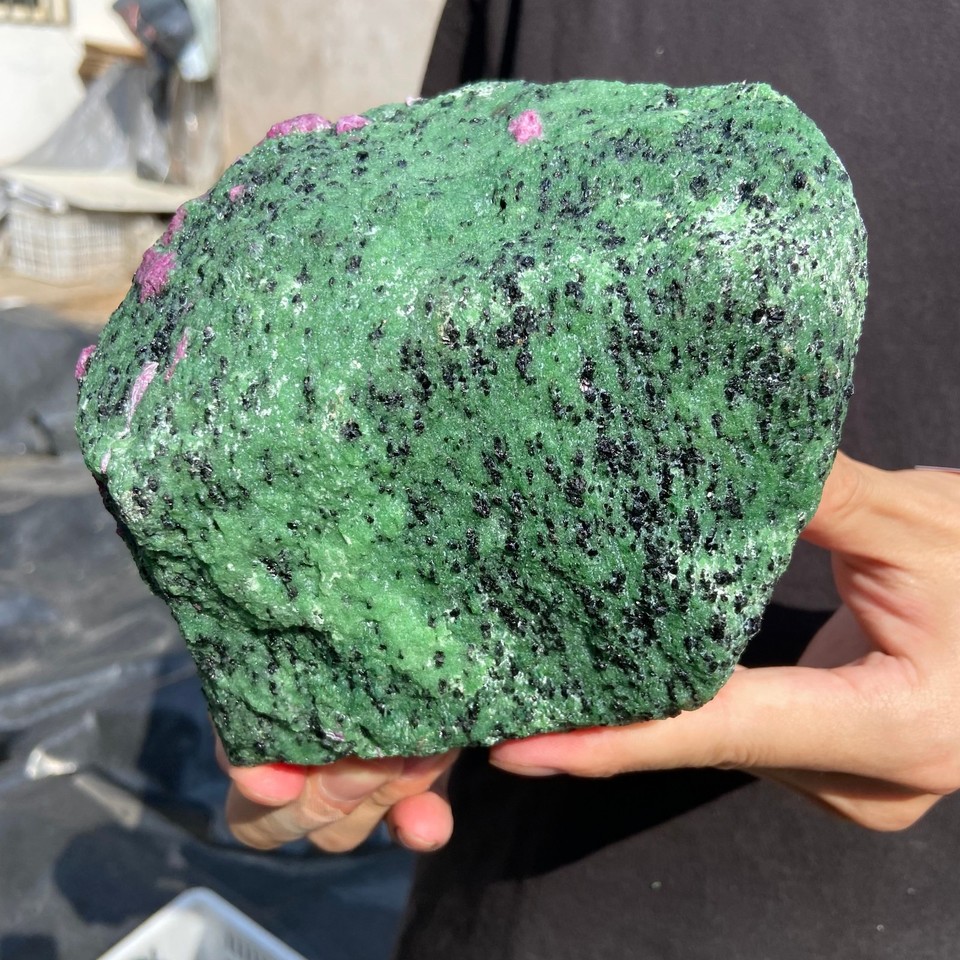 5.7lb Natural Ruby Zoisite Crystal Gemstone Rough Anyolite Mineral ...