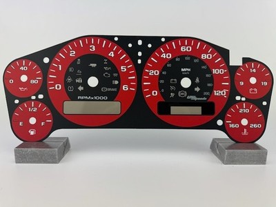 US Speedo Red Gauge Face for 2007-2013 Chevy & GM Truck/Suv Clusters ...