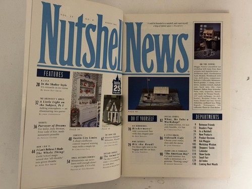 Nutshell News Magazine - Aug 1995 - Vol.25 #8 - Dollhouse Miniatures | eBay