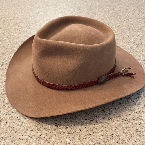 AKUBRA Outback Trading Co. Snowy River 1010 Vintage Pure Fur Felt Hat ...