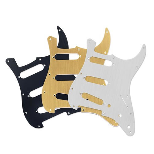Stratocaster Brushed Aluminium Pickguard Scratchplate Strat Fits Fender ...