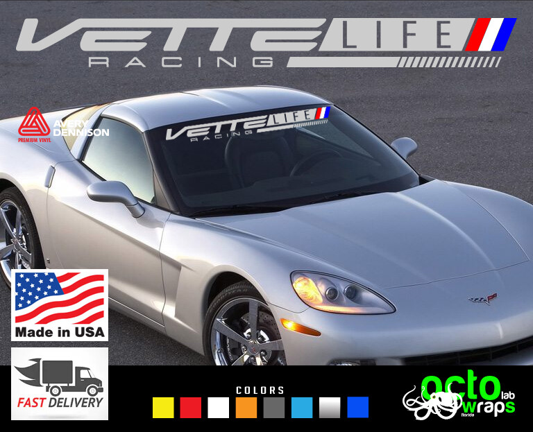 fit Chevrolet Corvette z06 c7 c8 c6 c5 zr1 grand sport windshield decal ...