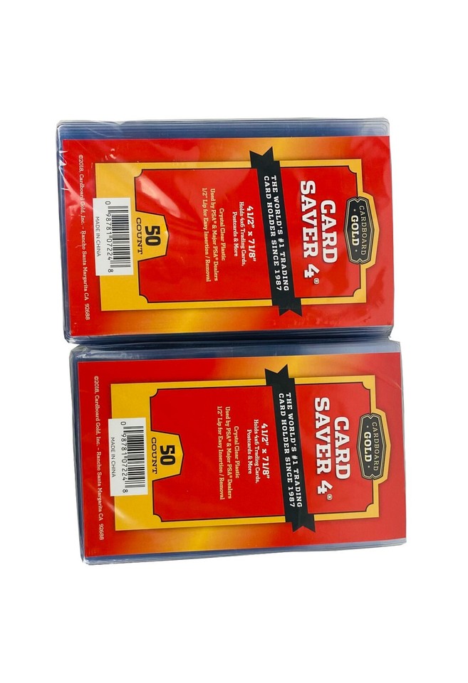 100 Card Saver 4 - Thick Cards Cards PSA Grading Sleeve 60pt to 240pt ...
