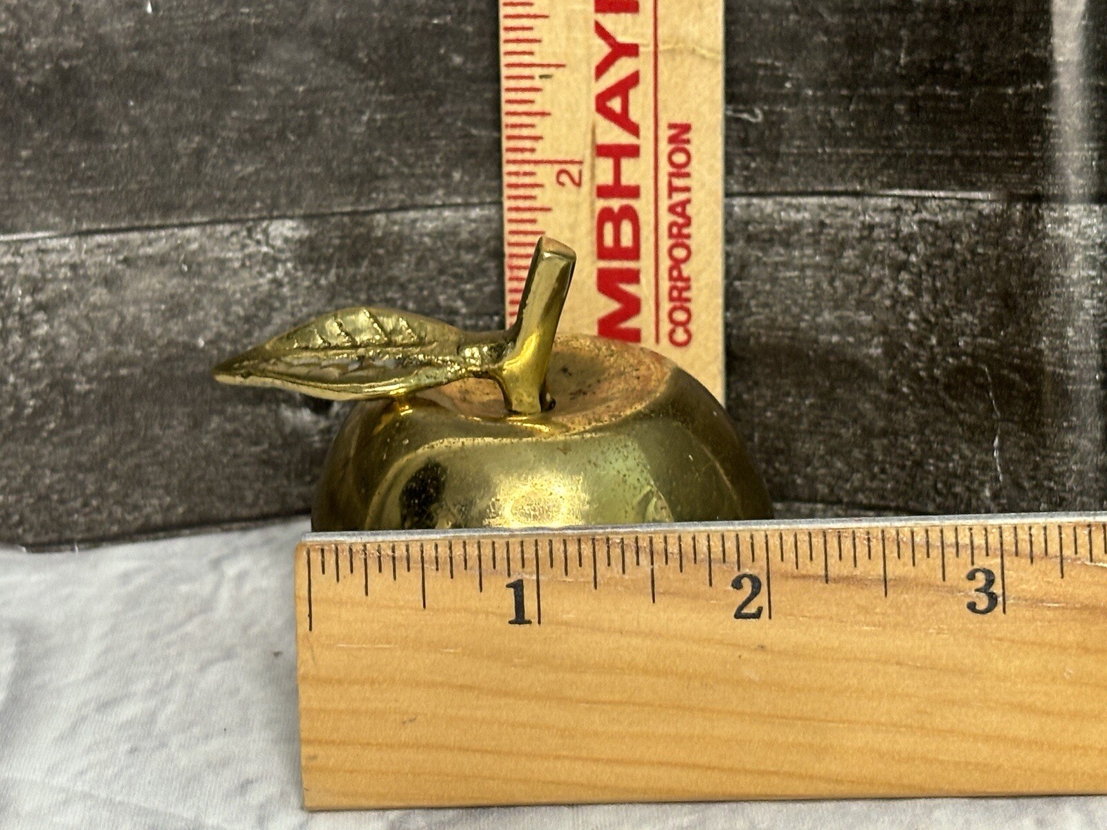 Vintage Apple Brass Bell Paperweight Collectible | eBay