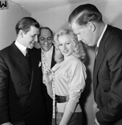 Sabrina English glamour model and actress insures her figure- 1957 Old ...