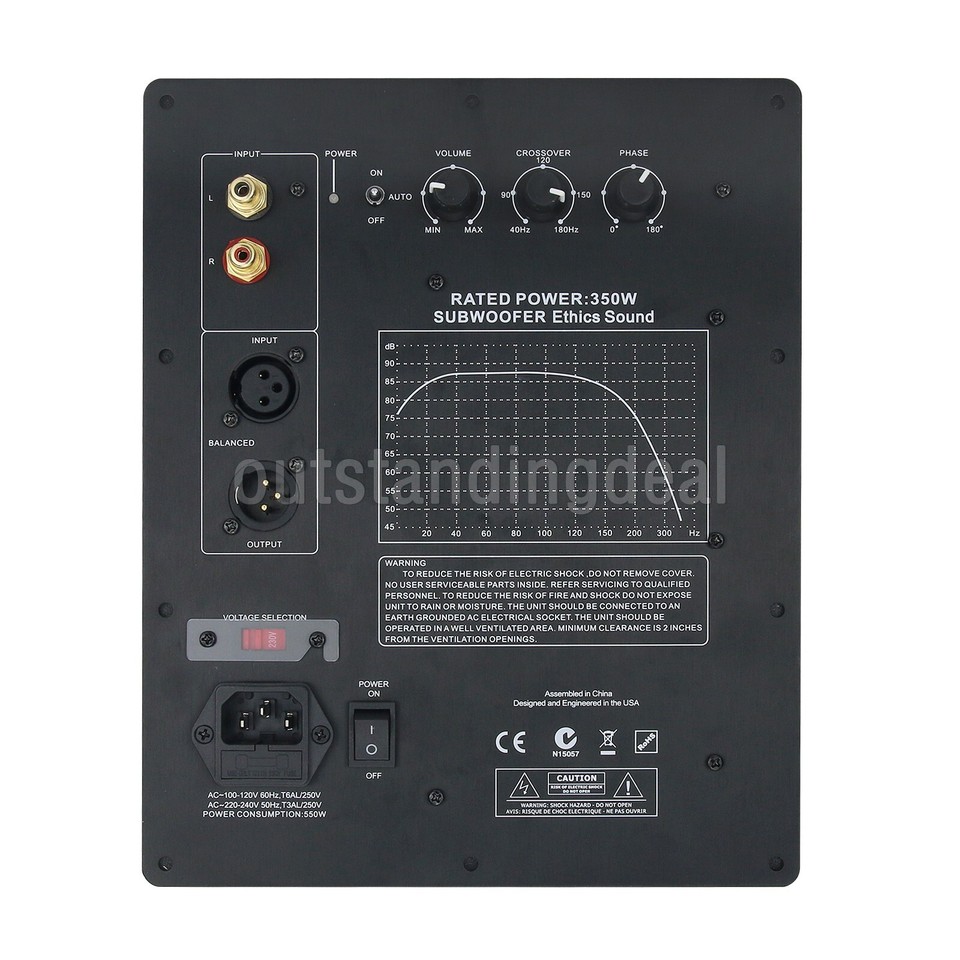 Subwoofer Amplifier Board Plate 350W For Closed & Phase-Inverted ...
