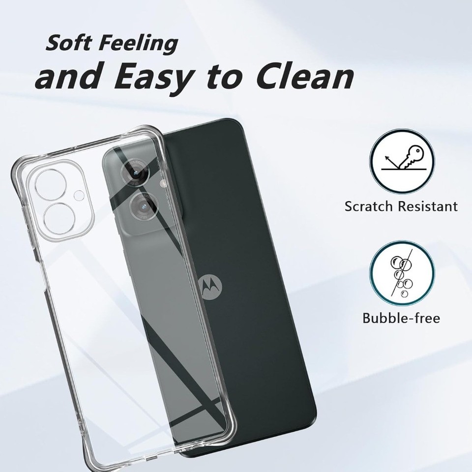 Case For Motorola G56 G86 G15 G05 G35 G55 E14 G04 Clear Silicone Gel ...