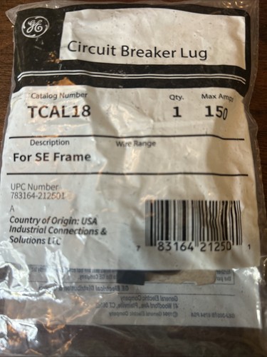 GE Circuit Breaker Lug TCAL18 SE Frame | eBay