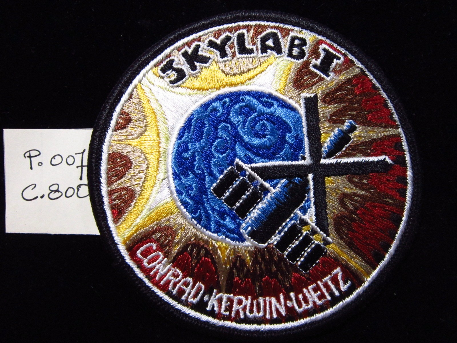 NASA Skylab I 1973 Space Station Mission 4" Crew Patch Conrad Kerwin ...