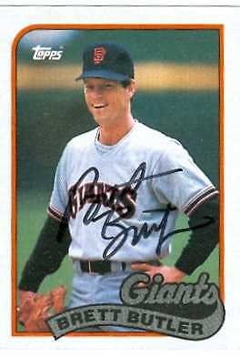 Brett Butler autographed Baseball Card (San Francisco Giants) 1989 ...