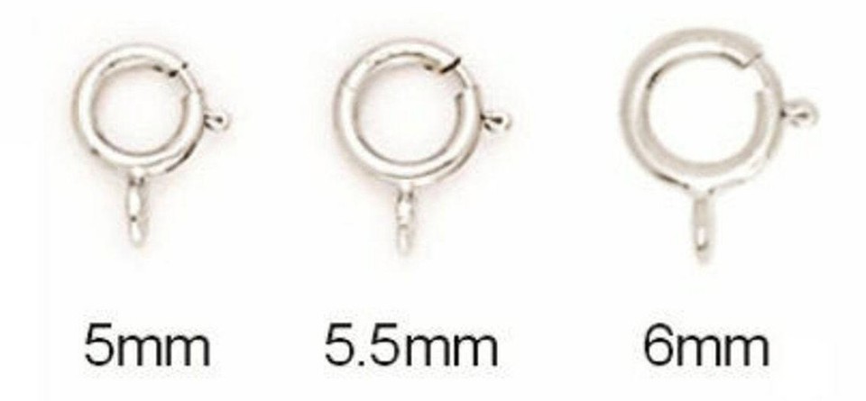 14K Yellow/White Gold Spring Ring Clasp Lock Finding - Bracelet Chain ...