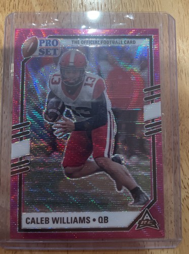 2022 Leaf Pro Set Draft - Metal Caleb Williams #PSB-CW1 Pink Prismatic ...