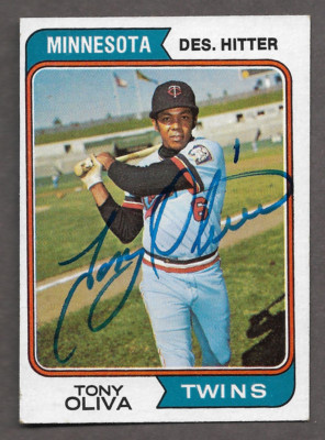 1974 Topps Tony Oliva Autographed Card #190 - Minnesota Twins HOF | eBay