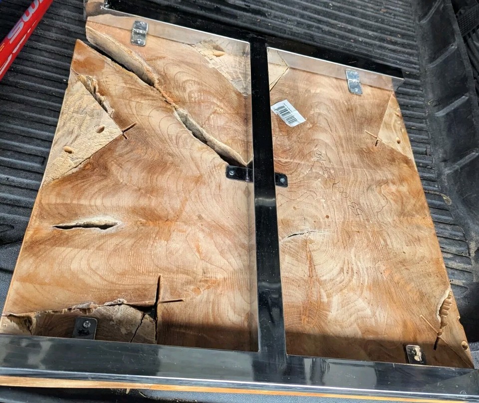 Natural Teak Wood Slab Table Top Live Edge Modern Coffee Side Table End ...