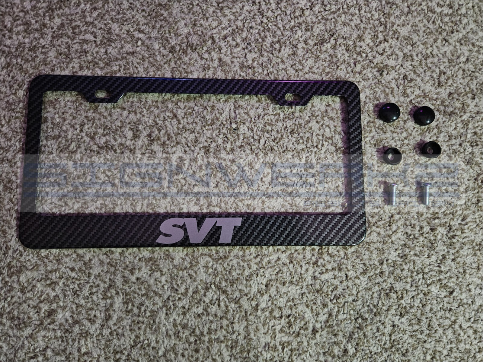 SVT Carbon Fiber Printed Pattern Black Aluminum License Plate Frame | eBay