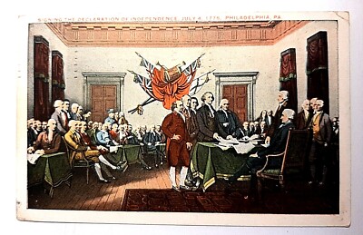 Signing the Declaration of Independence July 4 1775 Phila PA Postcard ...
