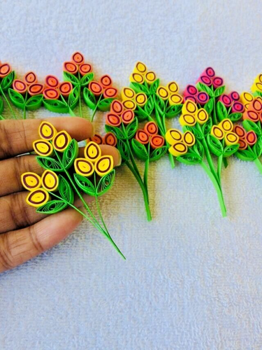 Paper Quilling DIY beautiful handmade flower buds branch 15 lot ...