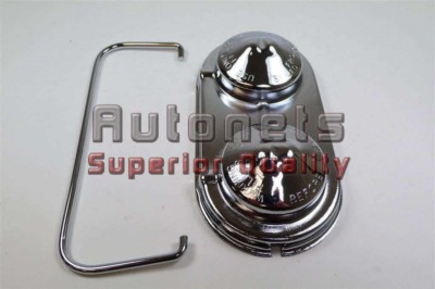 Chrome Steel Brake Master Cylinder Cover GM Chevy 67-80 Single Bail Cap ...