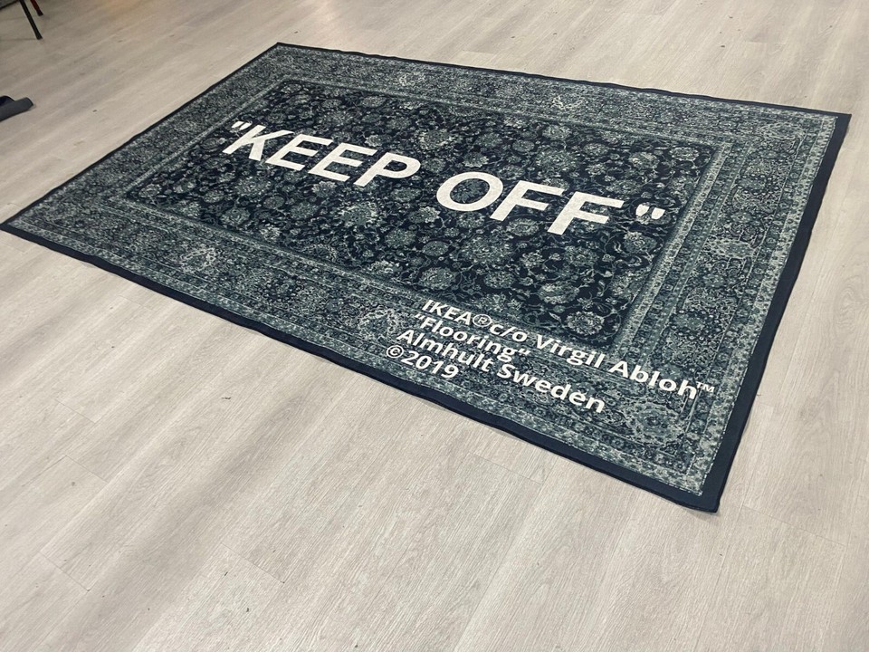 Virgil Abloh Black Keep Off Rug, Popular Decoration, Exhibition Rug ...