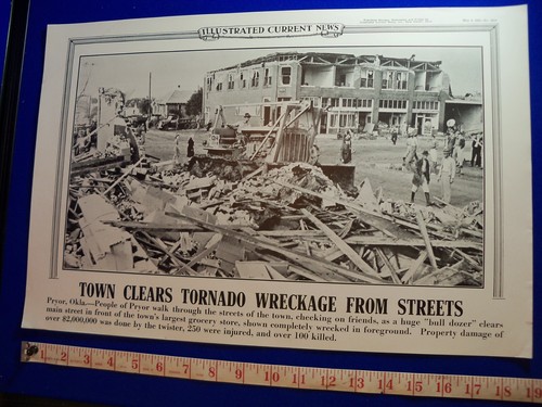Vtg 1942 Illustrated Current News Photo History TORNADO Pryor OK ...