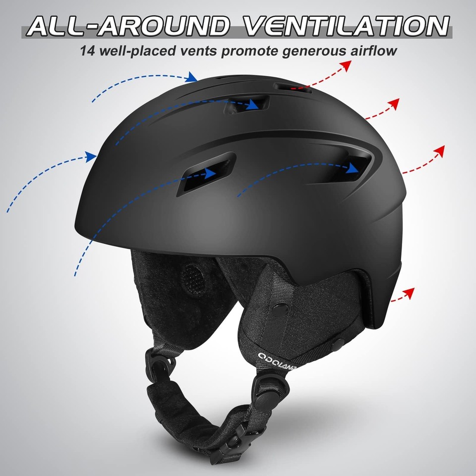 Ski Helmet and Goggles Set for Adults & Youth, Snowboard Helmet with ...