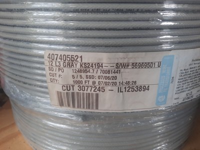 12AWG L3 CO Wire Cloth Braid - Grey 1000FT | eBay