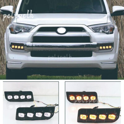 2PCS LED Fog Lamp Daytime Running Light turn signal For Toyota 4Runner ...