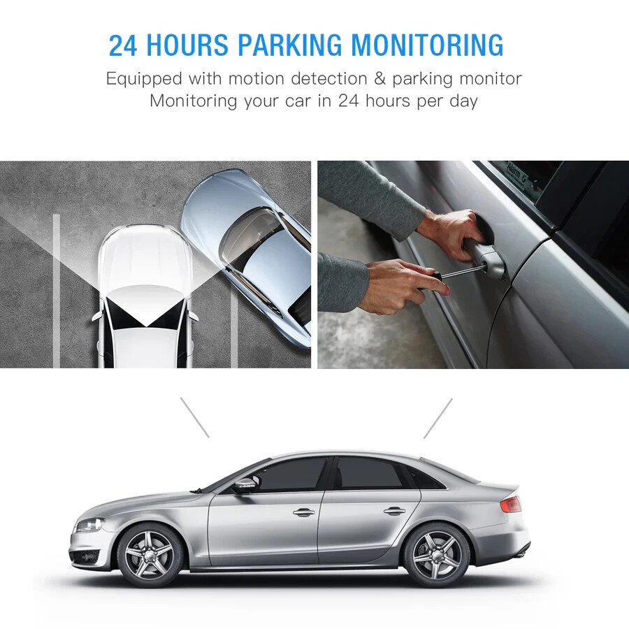 Toguard CE45 Uber Dual Dash Cam Full HD 1080P Inside and Outside Car ...