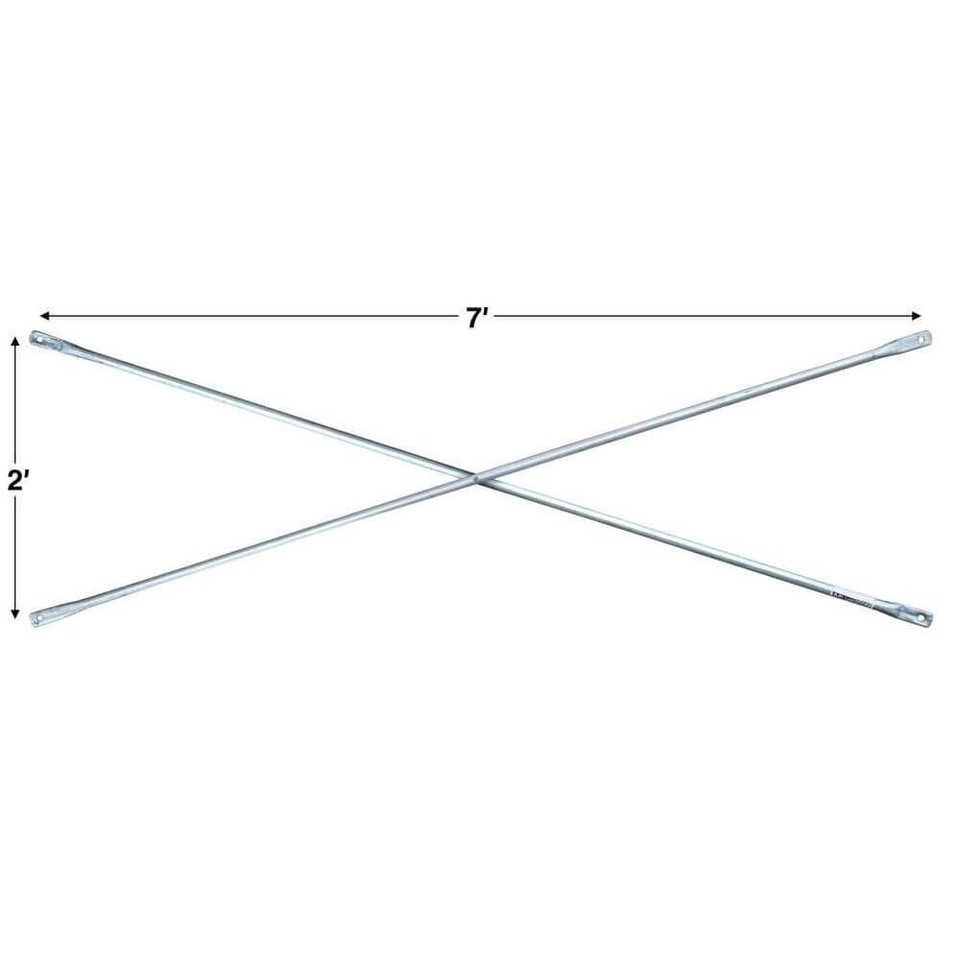 MetalTech Scaffolding Cross Brace Stabilizer 7' x 2' Steel Weather ...