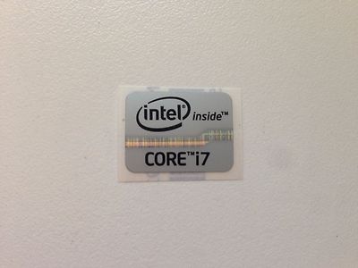 LOT of 5 Intel Core i7 inside Sticker (15.5 x 21 mm Logo) FREE SHIPPING ...