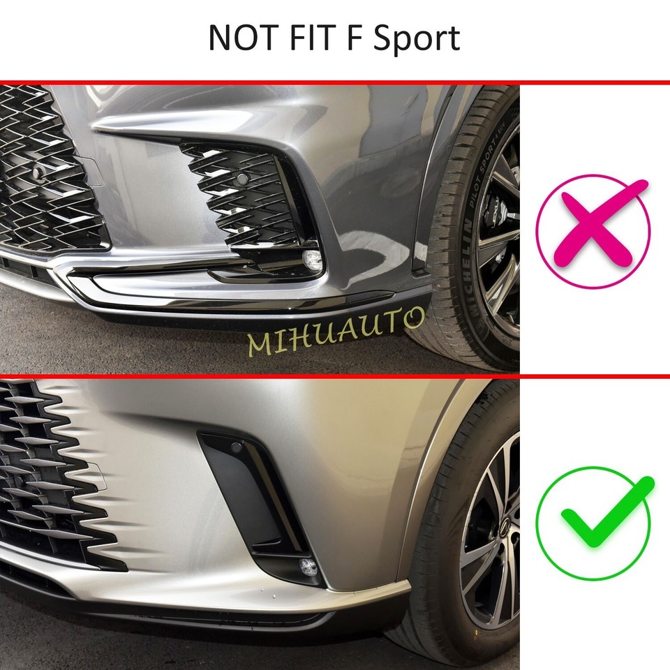 Steel Front + Rear Bumper Corner Cover Protector For 2023-2024 Lexus RX ...