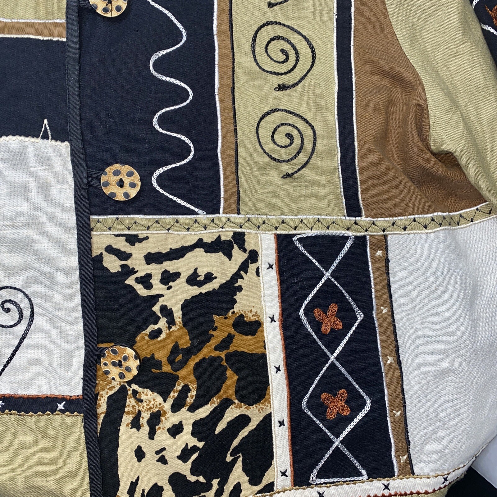 Indigo Moon Vintage Art To Wear Tribal Animal Print B… - Gem